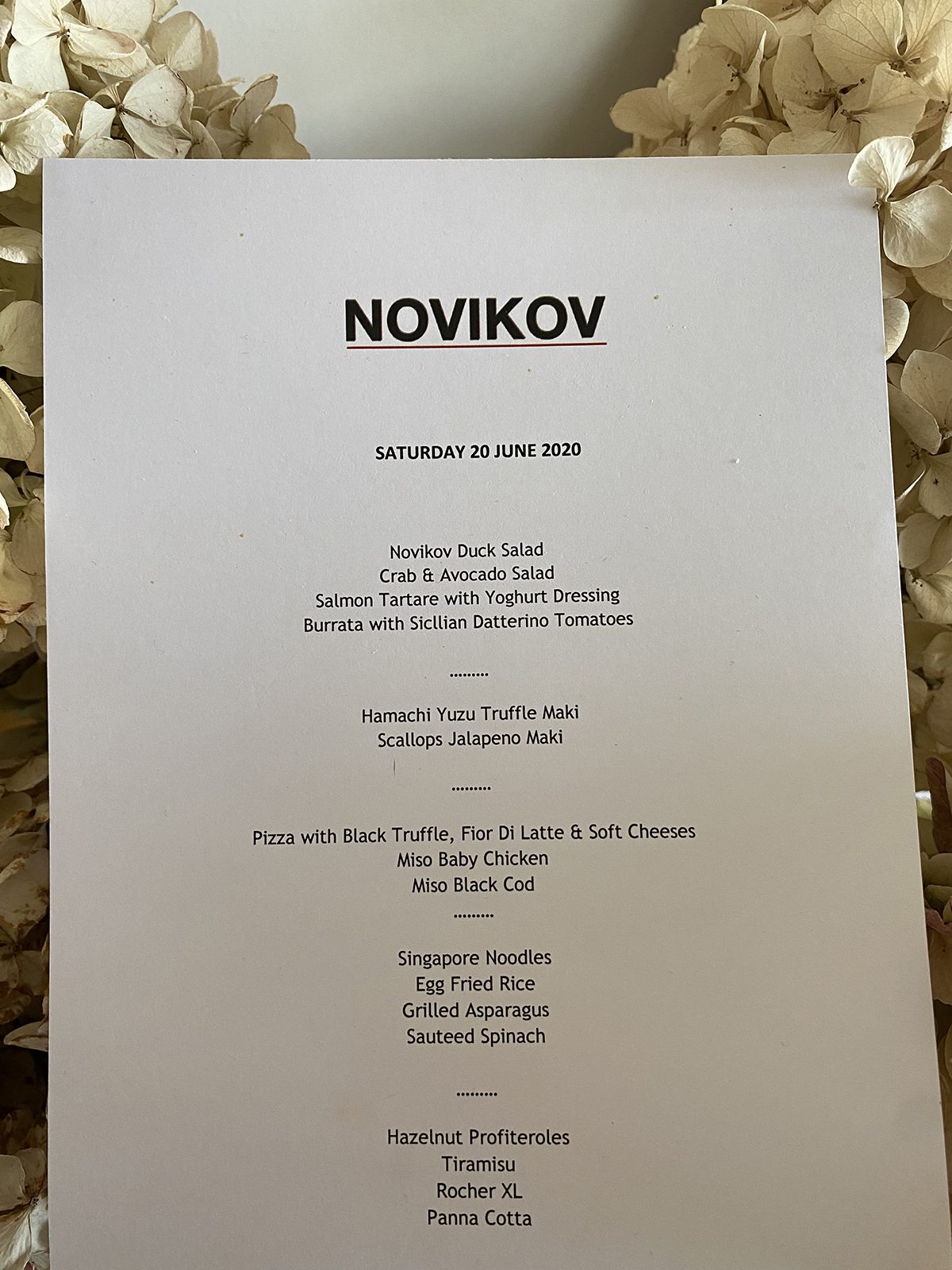 Novikov 2 Go: Two of London's best restaurants in our home - Lux Magazine Novikov 2 Go: Two of London's best restaurants in our home - Lux Magazine