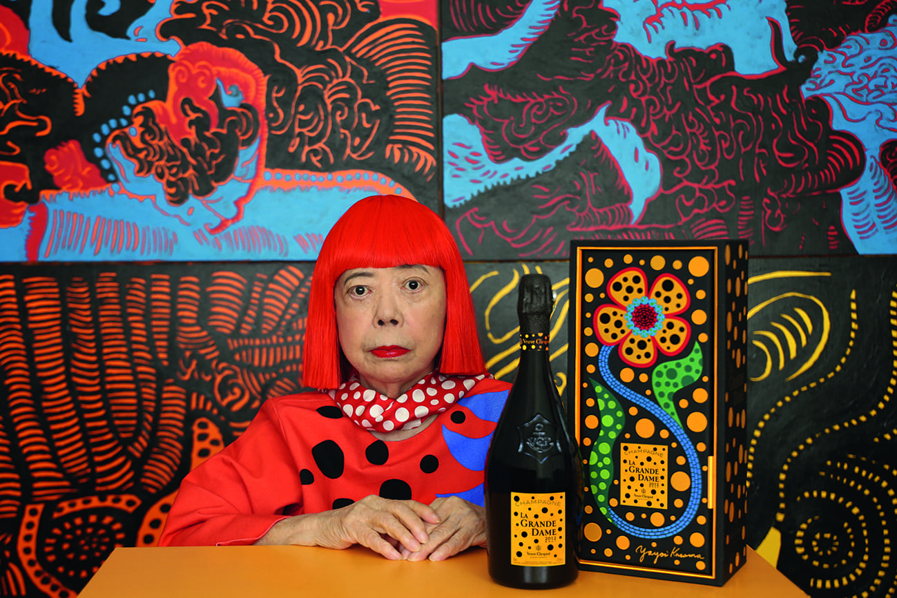 LUX Loves: Artist Yayoi Kusama's designs for Veuve Clicquot - Lux Magazine